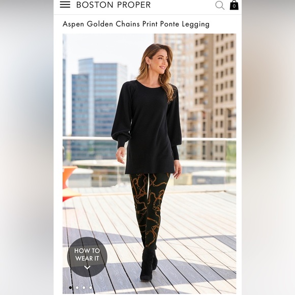 Boston Proper | Pants & Jumpsuits | Boston Proper Gold Chain Ponte ...